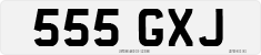 555 GXJ, Porsche 911 (Manchester) License plate of the United Kingdom