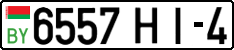6557 HI-4, Volvo V50 (Grodno Oblast) License plate Belarus