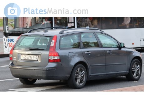 6557 HI-4, Volvo V50 (Grodno Oblast) License plate Belarus
