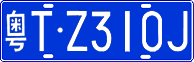 粤T·Z310J, Honda Civic (Zhongshan Prefectural City) License plate of China