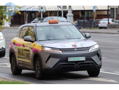 E950 BI-7, BYD Yuan (Minsk City) License plate Belarus