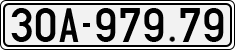 30A-979.79, Cadillac Escalade (Hanoi Municipality) License plate of Vietnam