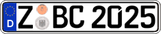 Z BC 2025, Alpine A110 (Zwickau District) German license plate