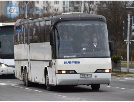 AH 1161-2, Neoplan Transliner (Vitebsk Oblast) License plate Belarus