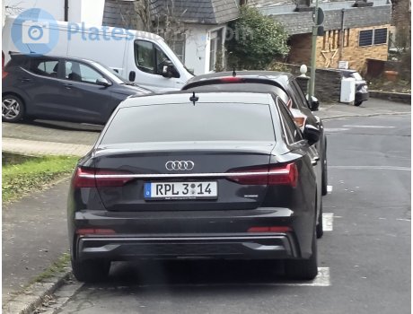 RPL 3 14, Audi A6 (Land Government) German license plate