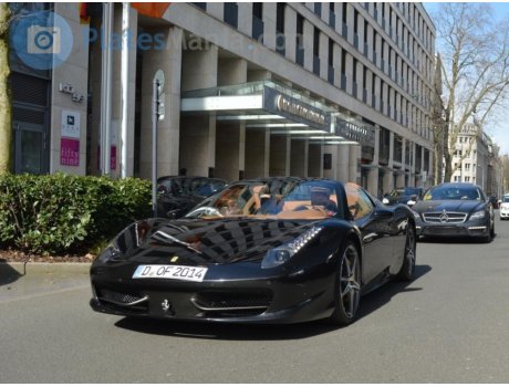 D OF 2014, Ferrari 458 (Düsseldorf City) German license plate