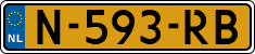 N-593-RB, Volvo V60 , License plate of the Netherlands