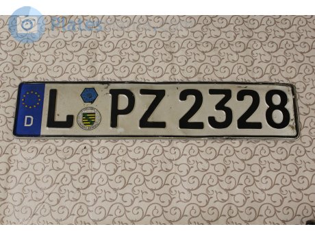 L PZ 2328, License plate without vehicle (Leipzig City, Leipzig ...