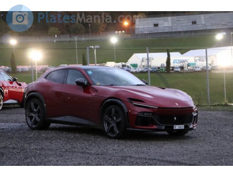 BE 58620, Ferrari Purosangue (Bern) License plate of Switzerland