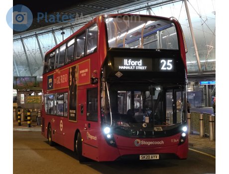 SK20 AYV, Alexander Dennis Enviro 400 (Edinburgh) License plate of the ...