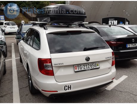 TG 212656, Skoda Superb (Thurgau) License plate of Switzerland
