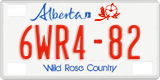 6WR4-82, Wilson Trailer (Alberta) License plate of Canada