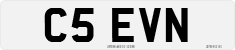 C5 EVN, Caterham Seven (Middlesbrough) License plate of the United Kingdom