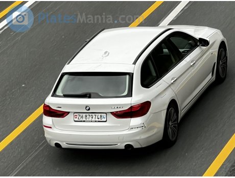 ZH 879748, BMW 5 Series (Zurich) License plate of Switzerland