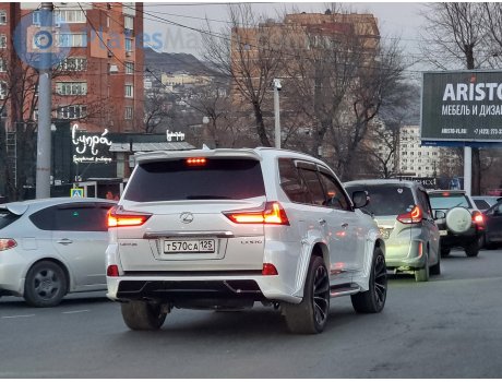 т570са125, Lexus LX (Maritime (Primorye) Krai) License plate Russia