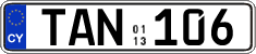 TAN 106, BMW X6 , License plate of Cyprus