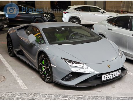 т777та777, Lamborghini Huracán (Moscow City) License plate Russia