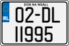 02-DL-11995, Honda Civic (Donegal) License plate of Ireland