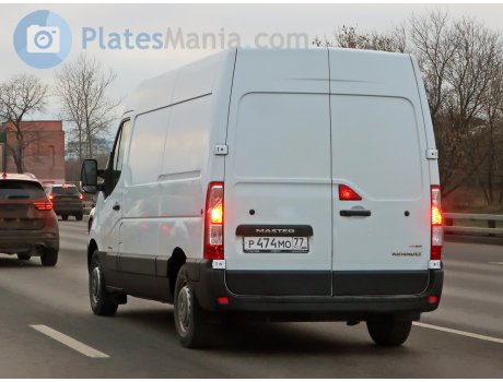 р474мо77, Renault Master (Moscow City) License plate Russia