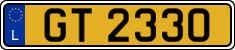 GT 2330, Mercedes-Benz SL-Klasse , License plate of Luxembourg