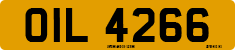 OIL 4266, DAF CF (Fermanagh) License plate of the United Kingdom