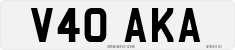 V40 AKA, Volvo V40 (Liverpool) License plate of the United Kingdom