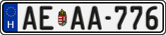 AE AA-776, Skoda Superb , license plates of Hungary