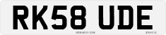 RK58 UDE, Ford S-Max (Reading) License plate of the United Kingdom