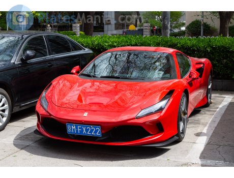 京M·FX222, Ferrari F8 (Urban area) License plate of China