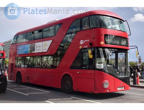LTZ 1639, Wrightbus NBFL Routemaster (Belfast) License plate of the ...