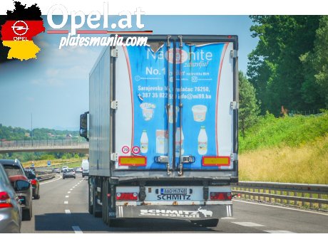 A60-M-748, Schmitz SKO , License plate of Bosnia and Herzegovina