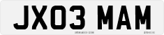 JX03 MAM, Ford Kuga (Personalized license plates) License plate of the ...