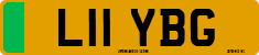 L11 YBG, Volkswagen ID.5 (Liverpool) License plate of the United Kingdom