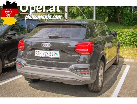 ZH 924512, Audi Q2 (Zurich) License plate of Switzerland