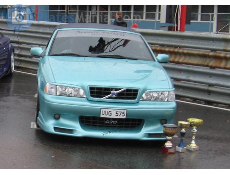 UUG 575, Volvo C70 , License plate of Sweden