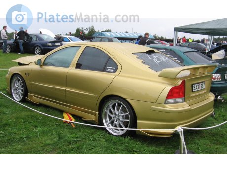 SAX 657, Volvo S60 , License plate of Sweden