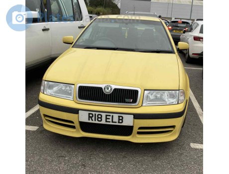R18 ELB, Skoda Octavia (London North-West) License plate of the United ...