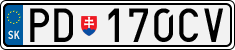 PD-170CV, Lada (VAZ) 2121 Нива (Prievidza District) License plate of ...