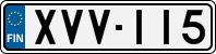 XVV-115, Scania S-Series , License plate of Finland