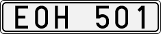 EOH 501, Volvo Amazon , License plate of Sweden