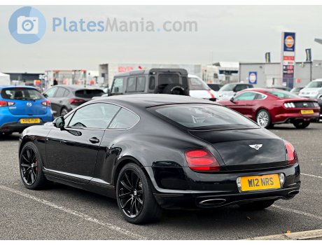 W12 NRS, Bentley Continental (Aberdeen) License plate of the United Kingdom