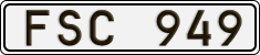 FSC 949, Volvo Amazon , License plate of Sweden
