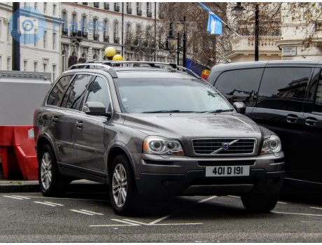 401 D 191, Volvo XC90 (Security issues) License plate of the United Kingdom
