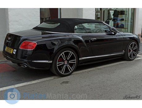 G 6000, Bentley Continental License plate of Gibraltar