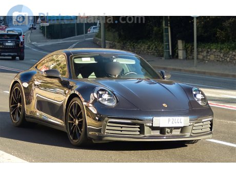 P 2444, Porsche 911 , License plate of Andorra