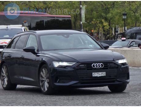 VD 254050, Audi A6 (Vaud) License plate of Switzerland