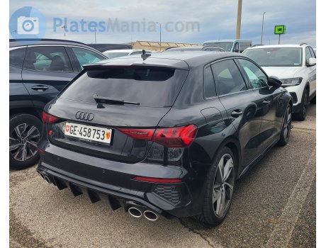 GE 458753, Audi S3 (Geneva) License plate of Switzerland