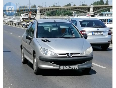IYD-530, Peugeot 206 , license plates of Hungary