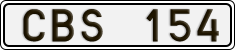 CBS 154, Volvo Amazon , License plate of Sweden