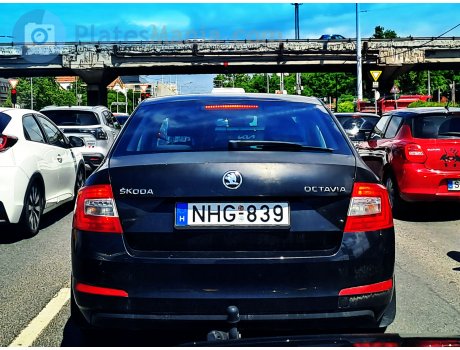 NHG-839, Skoda Octavia , license plates of Hungary